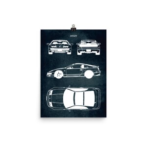 300ZX / Car Blueprint Poster / Vintage Style Home Decor - Etsy