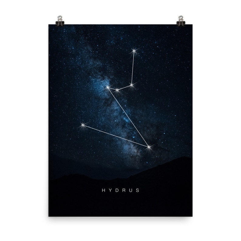 Hydrus Constellation / Constellation Poster / Constellation Home Decor ...