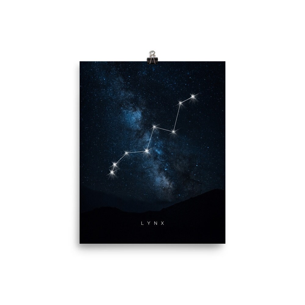 Lynx Constellation / Constellation Poster / Constellation Home - Etsy