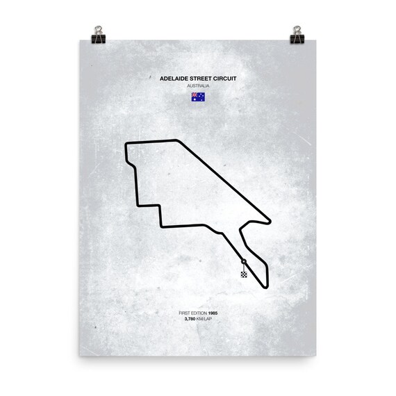 Adelaide Street Circuit Australia / Racing Circuit Poster / - Etsy