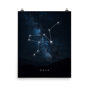 Grus Constellation / Constellation Poster / Constellation Home Decor ...