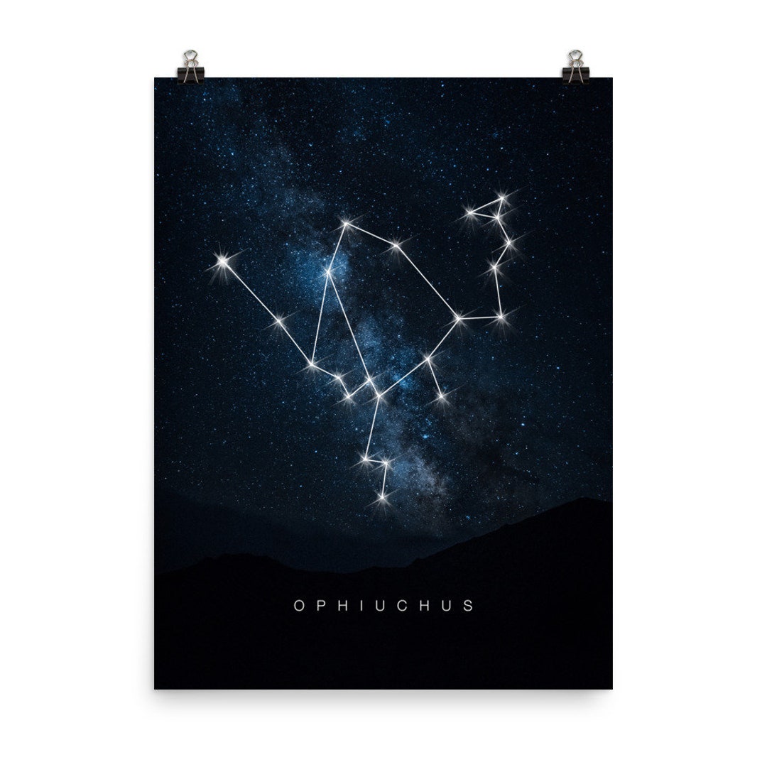 Ophiuchus Constellation / Constellation Poster / Constellation Home ...