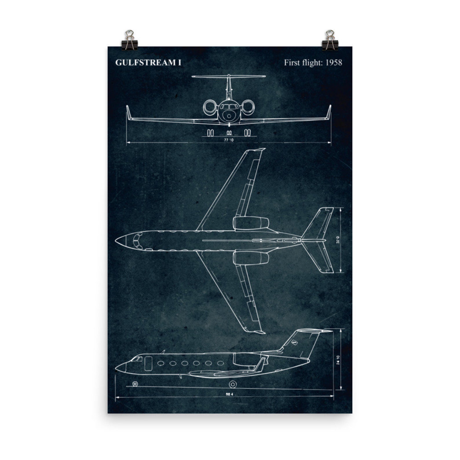 GULFSTREAM I First Flight 1958 / Airplane Pilot Aircraft - Etsy