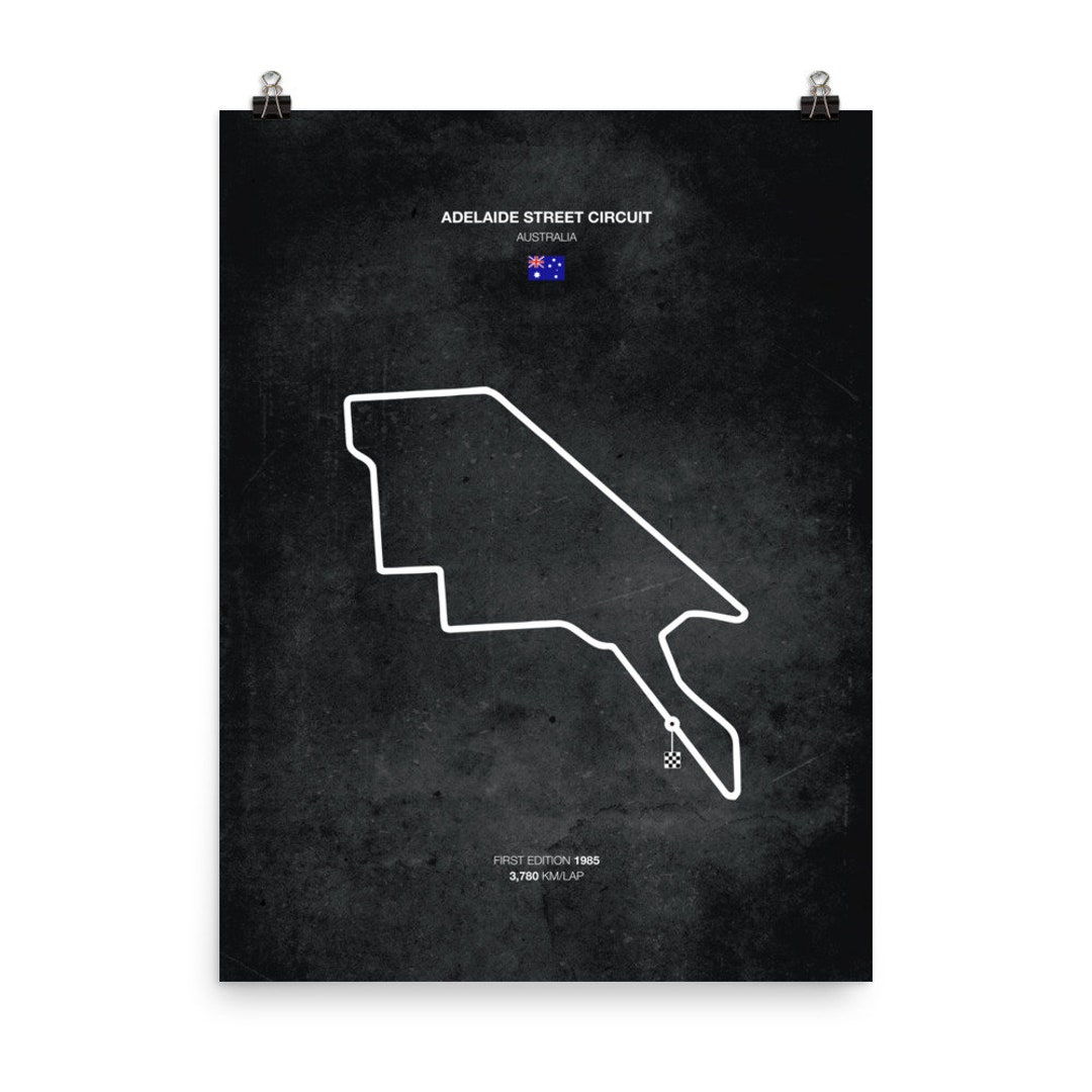 Adelaide Street Circuit Australia / Racing Circuit Poster / - Etsy