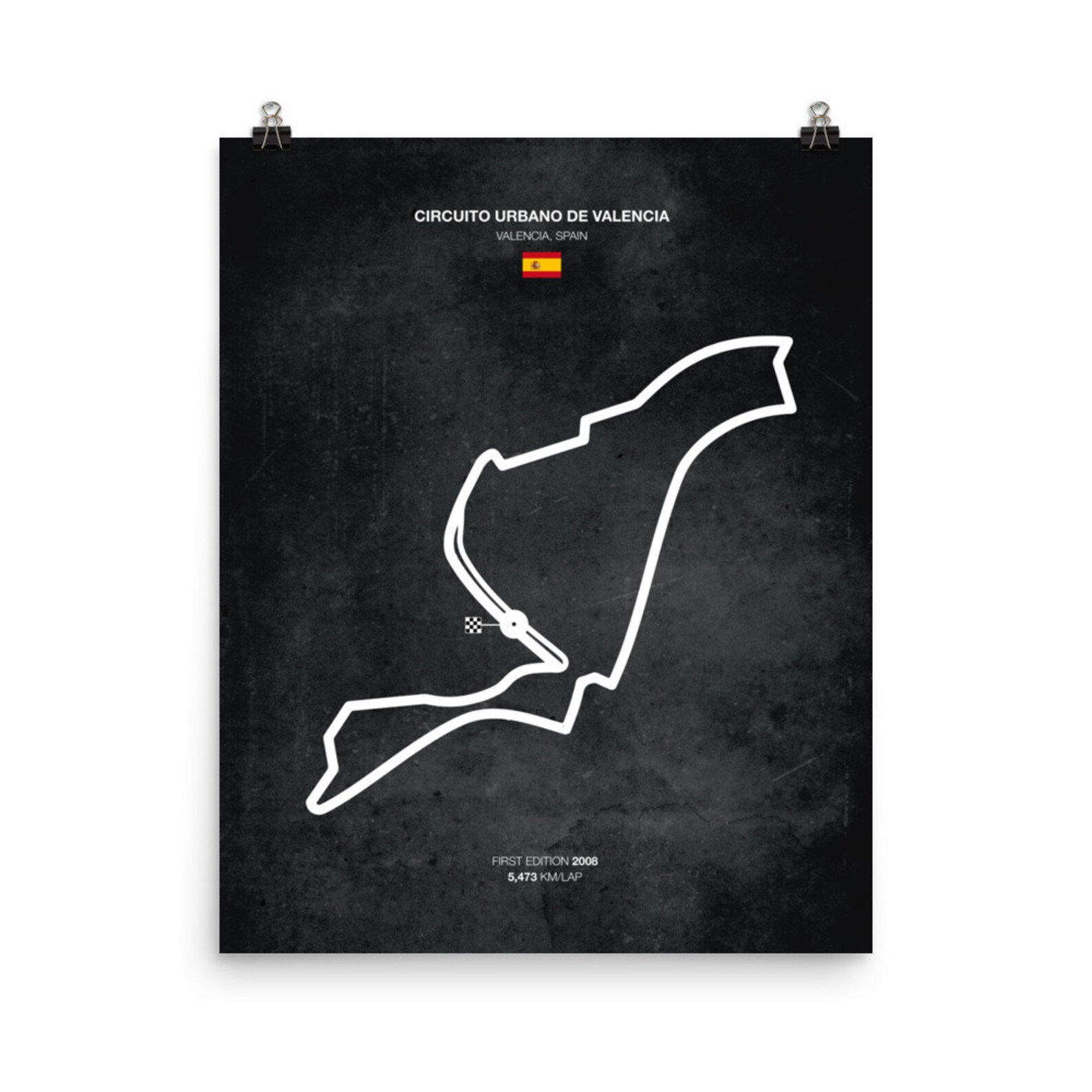 Circuito Urbano De Valencia Spain / Racing Circuit Poster / - Etsy