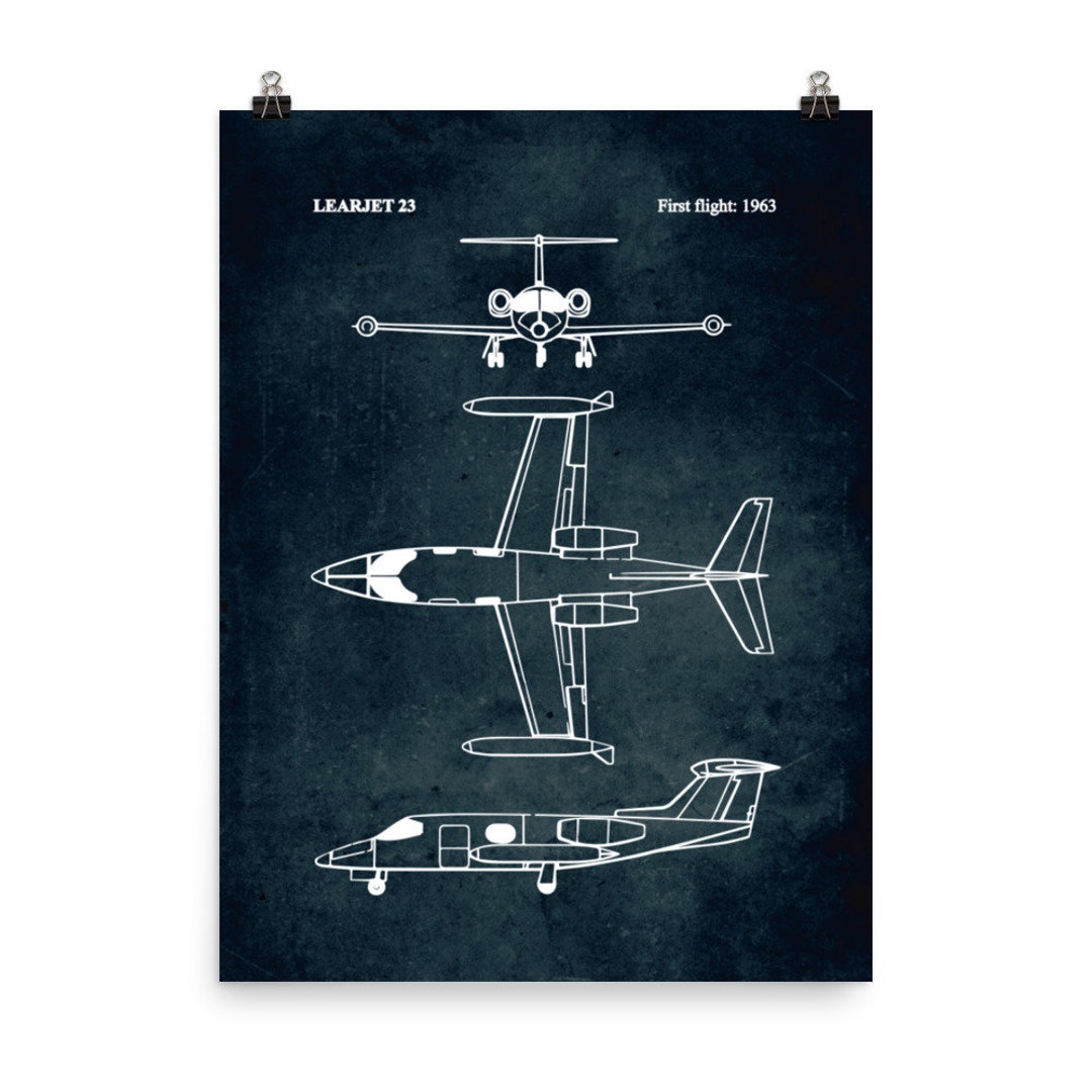 LEARJET 23 First Flight 1963 / Airplane, Pilot, Aircraft Lovers Gift ...