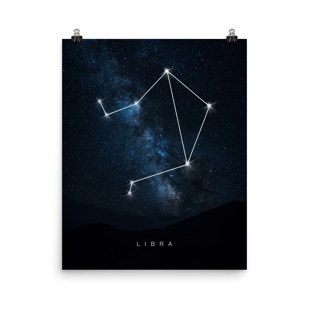 Libra Constellation / Constellation Poster / Constellation Home Decor ...