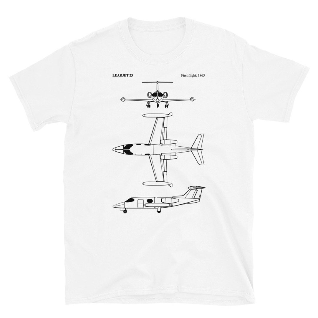 LEARJET 23 Unisex T-shirt / Pilot, Airplane, Aircraft Lovers Gift ...
