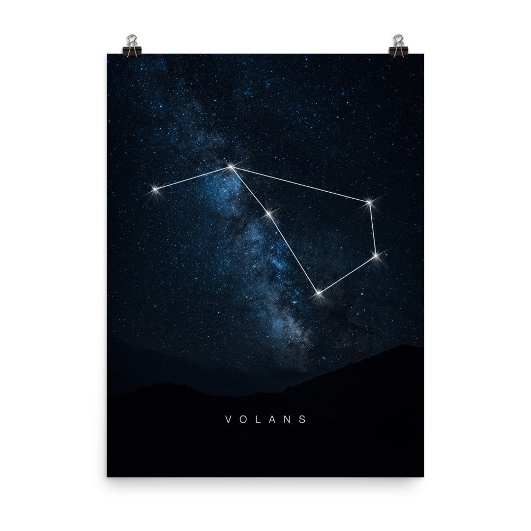 Volans flying Constellation / Constellation Print / Constellation Home ...