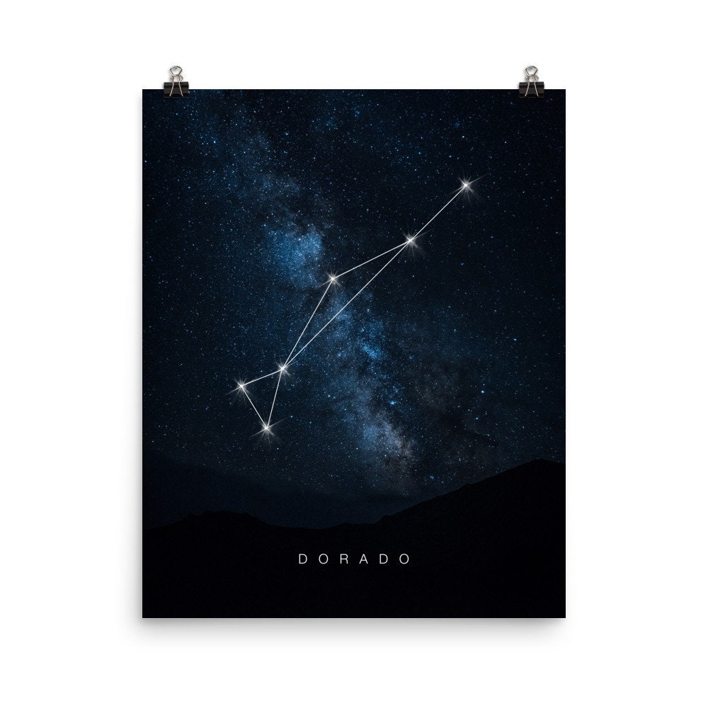 Dorado fish Constellation / Constellation Poster / Constellation Home ...