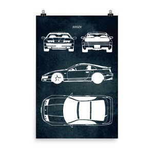 300ZX / Car Blueprint Poster / Vintage Style Home Decor - Etsy
