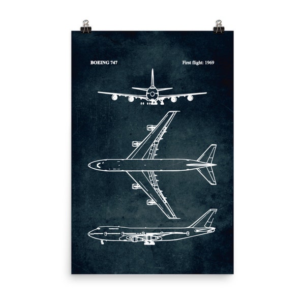 Boeing 747 Poster - Etsy