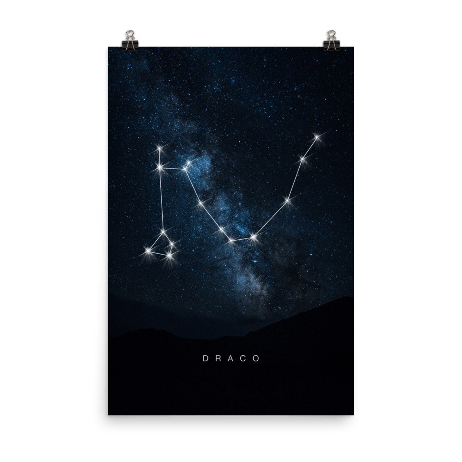 Draco dragon Constellation / Constellation Poster / - Etsy