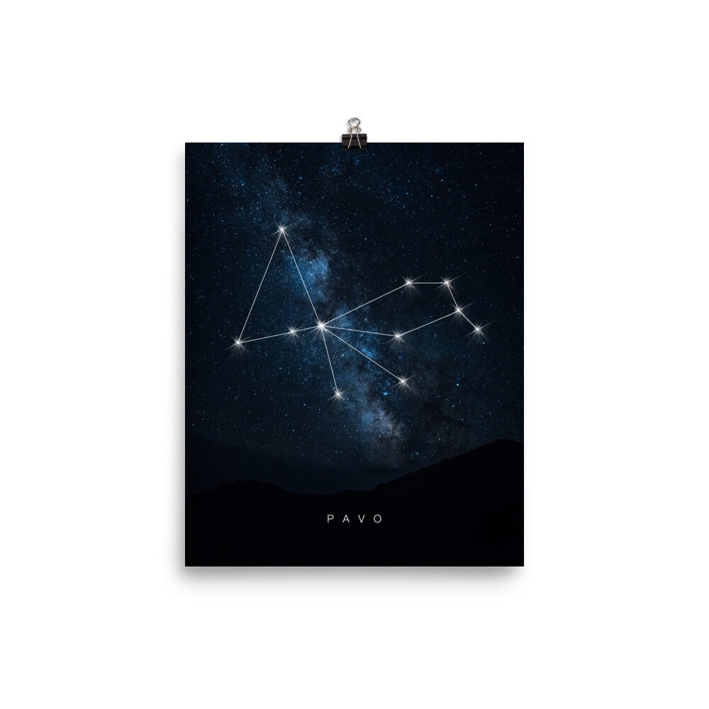 Pavo peacock Constellation / Constellation Poster / - Etsy