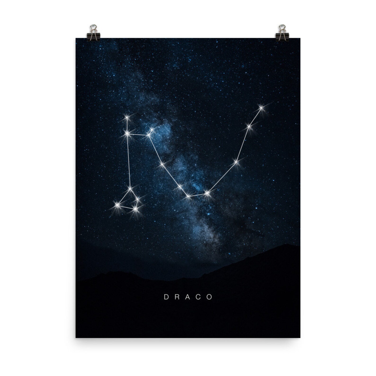 Draco dragon Constellation / Constellation Poster / Constellation Home ...