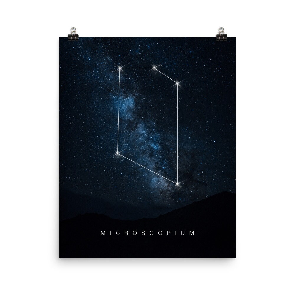 Microscopium Constellation / Constellation Poster / - Etsy