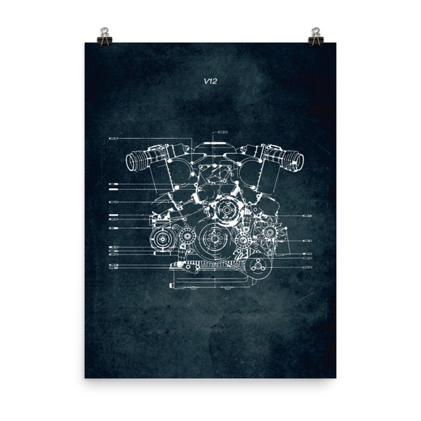 Engine Blueprint - Etsy