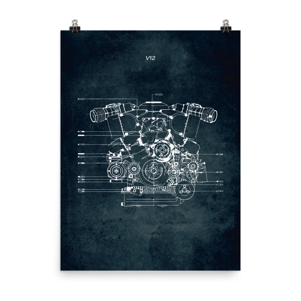Car Engine Poster For Sale at Hamish Gunther blog