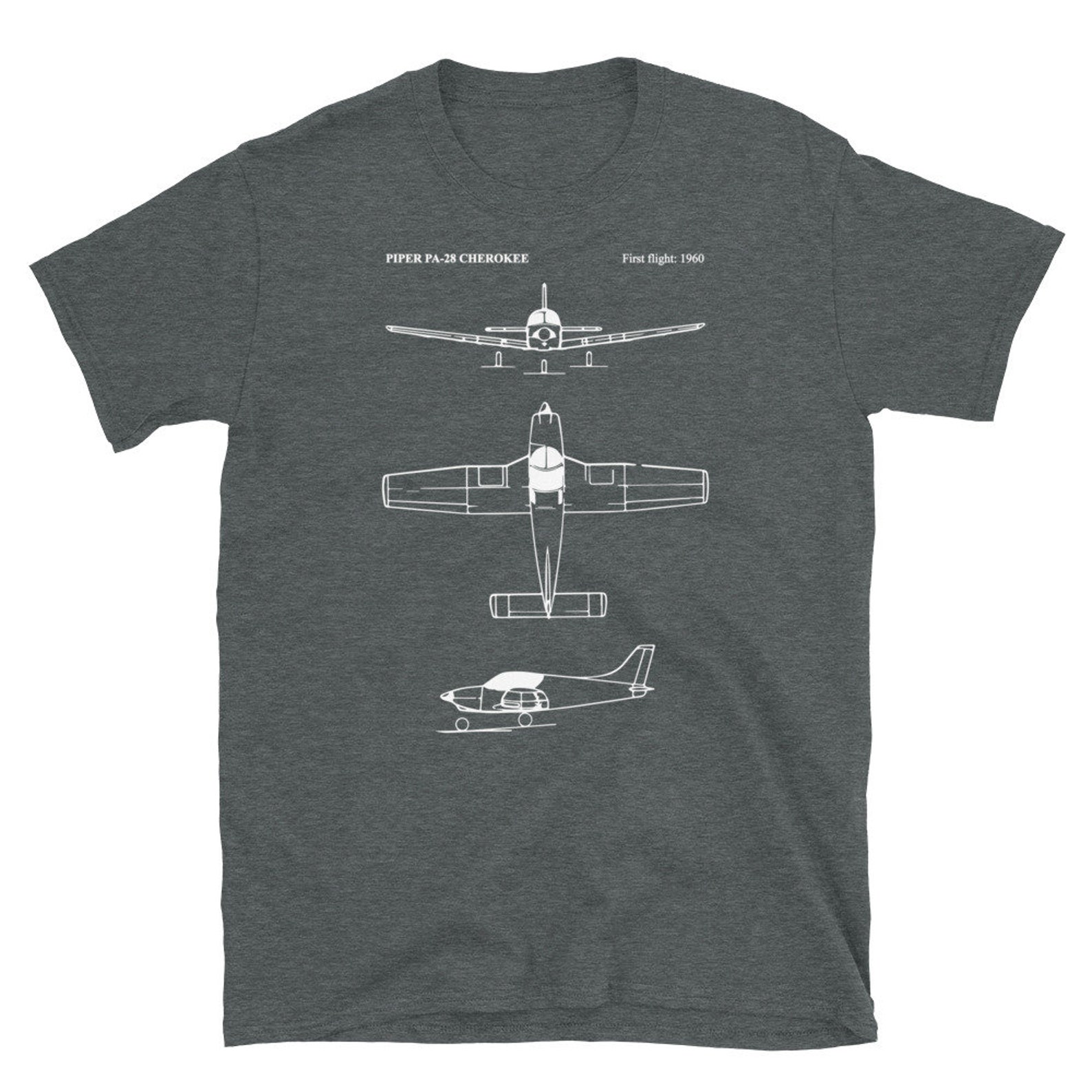 Piper PA-28 Cherokee Unisex T-shirt / Pilot, Airplane, Aircraft Lovers ...