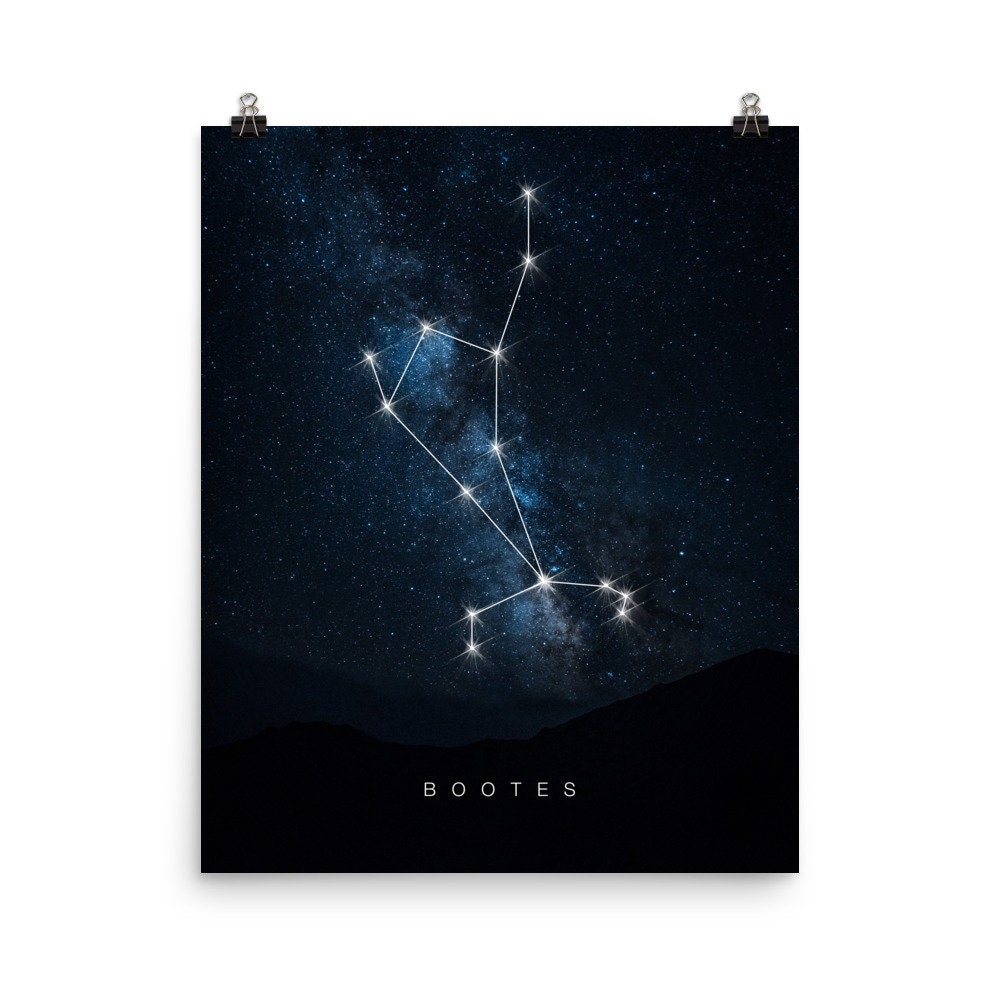 Bootes Constellation / Constellation Poster / Constellation Home Decor ...