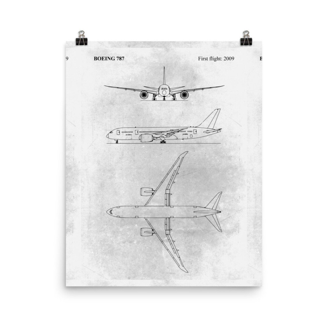 BOEING 787 Poster / Airplane Pilot Aircraft Lovers Gift / | Etsy