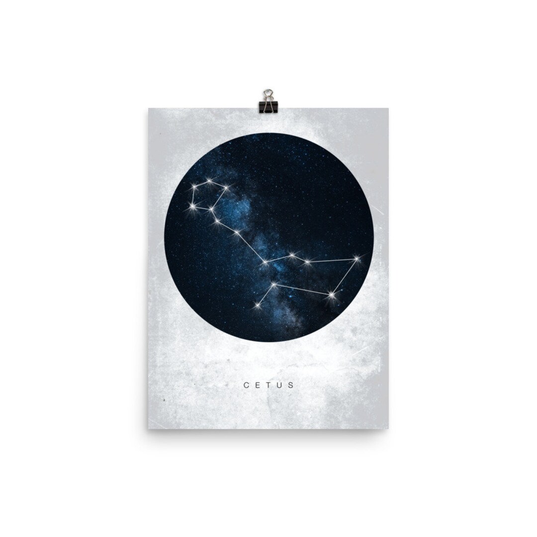 Cetus Constellation / Constellation Poster / Constellation Home Decor ...