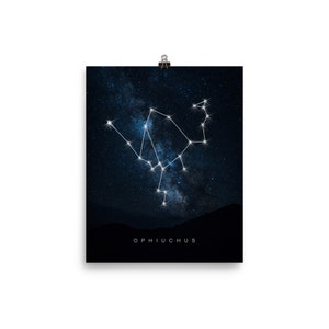 Ophiuchus Constellation / Constellation Poster / Constellation Home ...