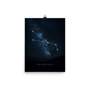 Vulpecula fox Constellation / Constellation Print / Constellation Home ...