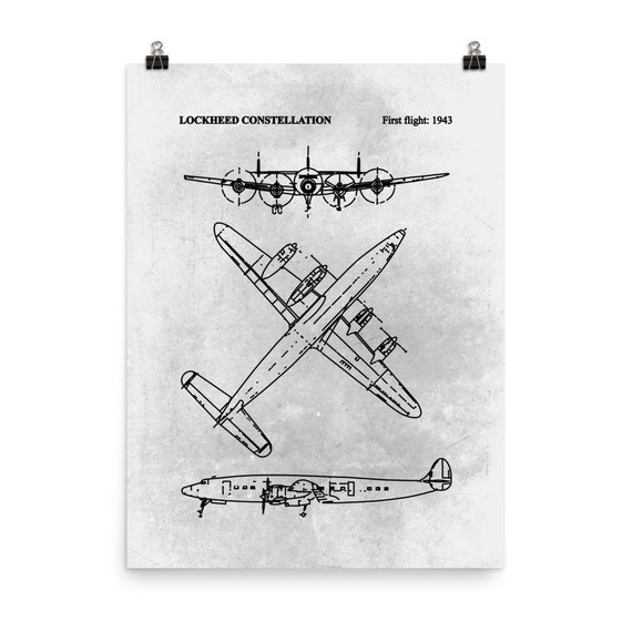 LOCKHEED CONSTELLATION First flight 1943 / Airplane pilot | Etsy