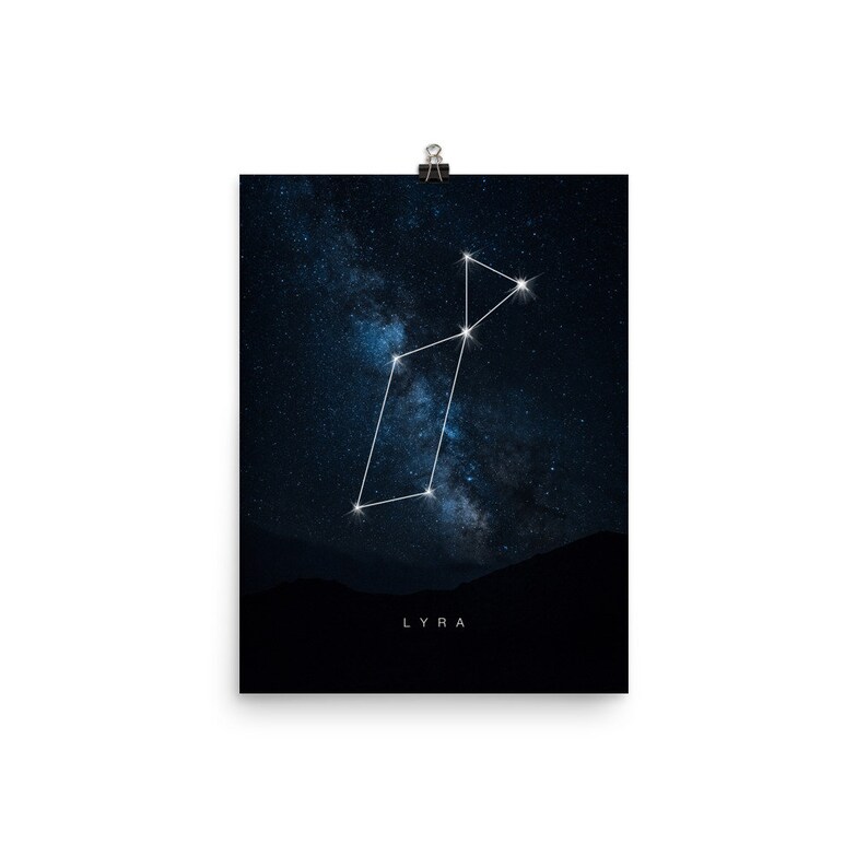 Lyra Constellation / Constellation Poster / Constellation Home Decor ...