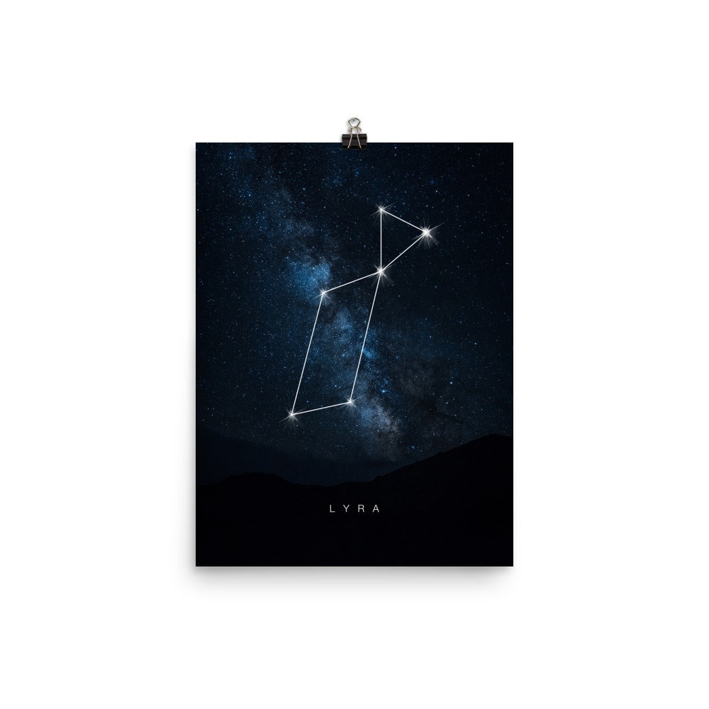 Lyra Constellation / Constellation Poster / Constellation Home Decor ...