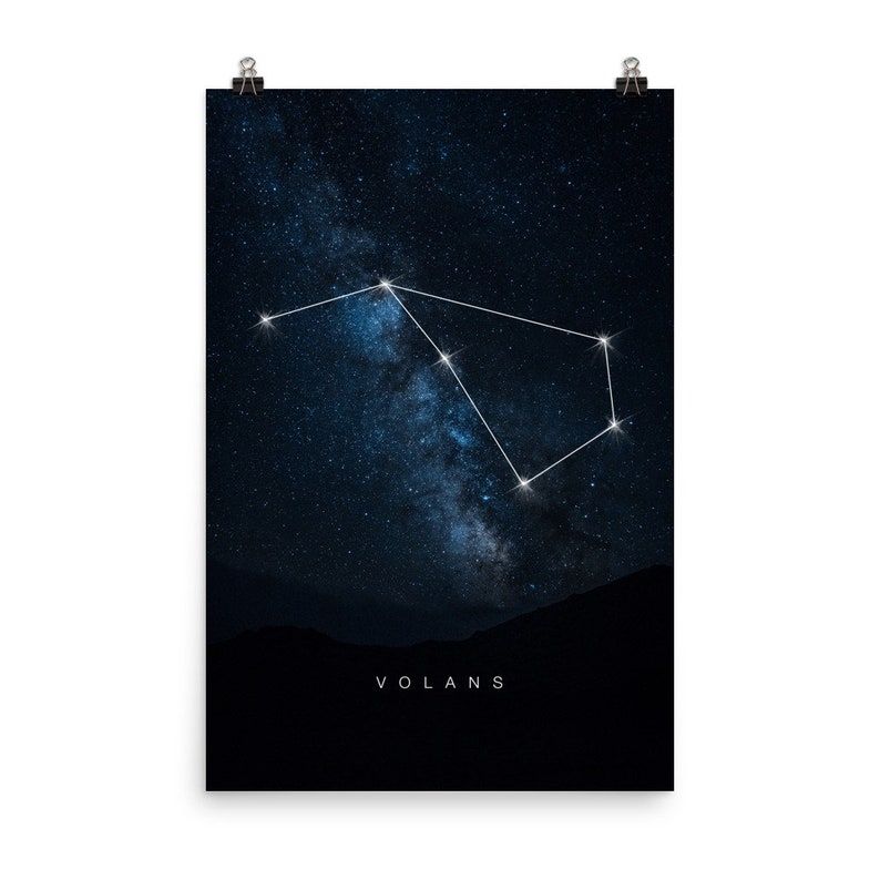 Volans flying Constellation / Constellation Print / Constellation Home ...