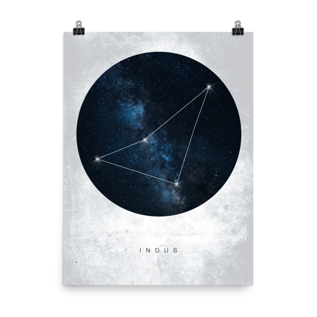 Indus Constellation / Constellation Poster / Constellation Home Decor ...