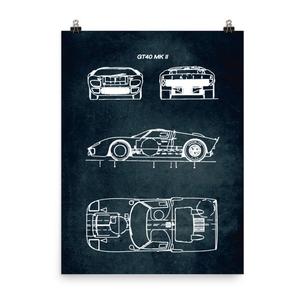 Ford Gt40 Poster - Etsy