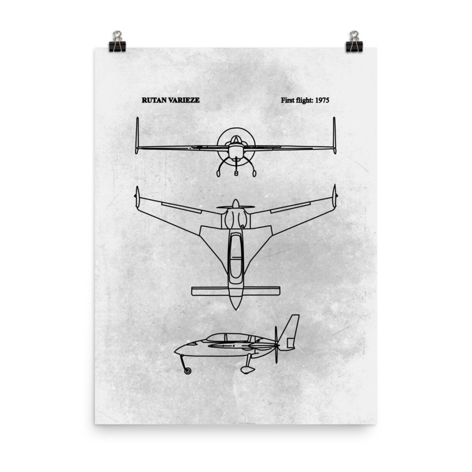 RUTAN VARIEZE First Flight 1975 / Airplane Pilot Aircraft | Etsy