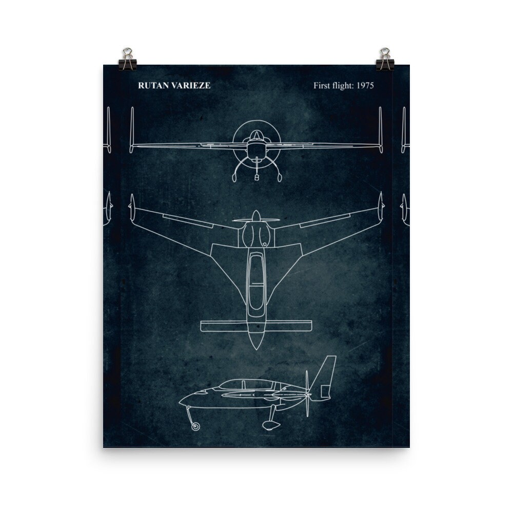 RUTAN VARIEZE First flight 1975 / Airplane pilot Aircraft | Etsy