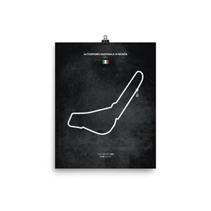 Autodromo Nazionale Di Monza Italy / Racing Circuit Poster / Race Track ...