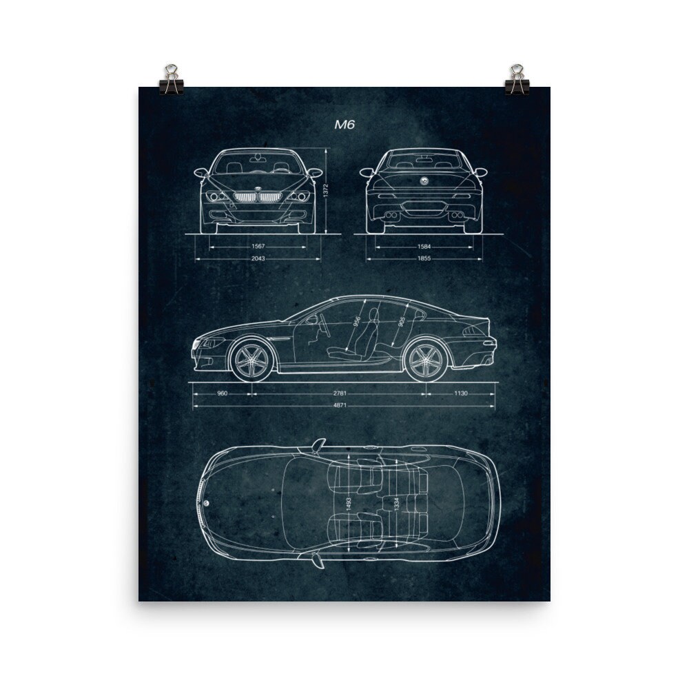 M6 / Blueprint Poster / Vintage Style - Etsy