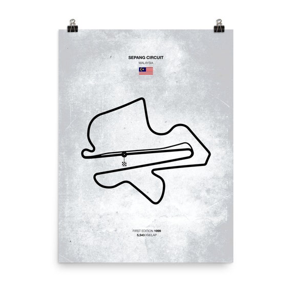 Sepang Circuit Malaysia / Racing Circuit Poster / Race Track | Etsy