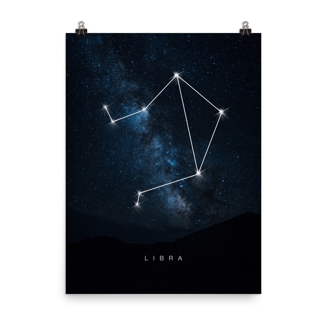 Libra Constellation / Constellation Poster / Constellation Home Decor ...