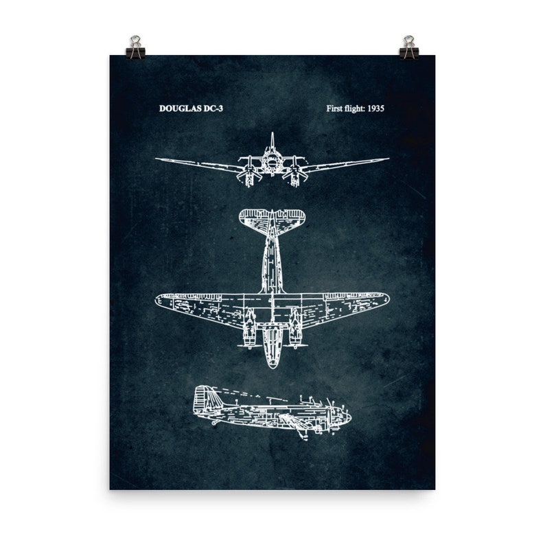 DOUGLAS DC-3 First Flight 1935 / Airplane Pilot Aircraft | Etsy