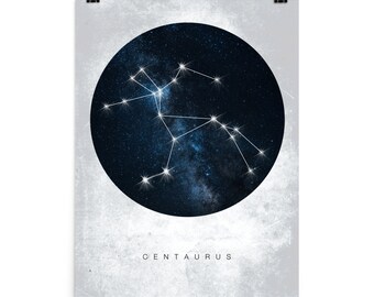 Centaurus Constellation / Constellation Poster / Constellation Home ...