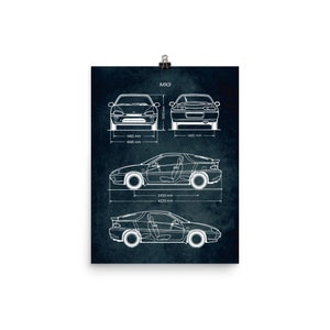 MX3 / Auto Blaupause Poster / Vintage Stil Home Decor - Etsy.de