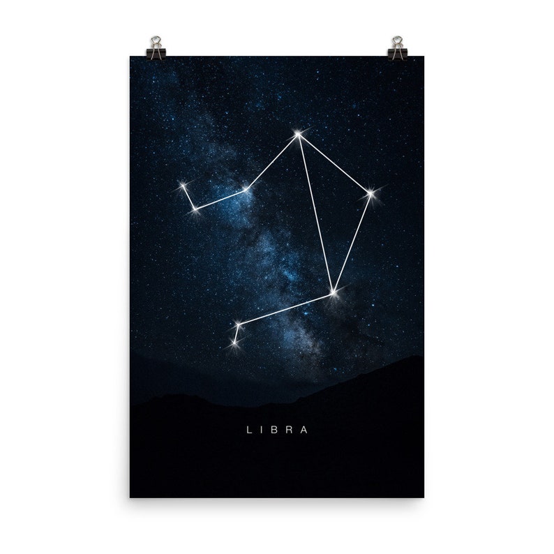 Libra Constellation / Constellation Poster / Constellation Home Decor ...