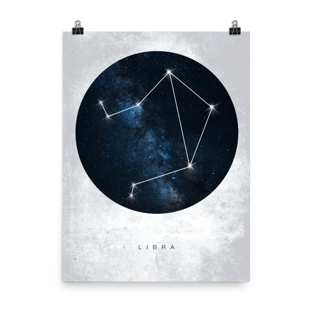 Libra Constellation / Constellation Poster / Constellation Home Decor ...