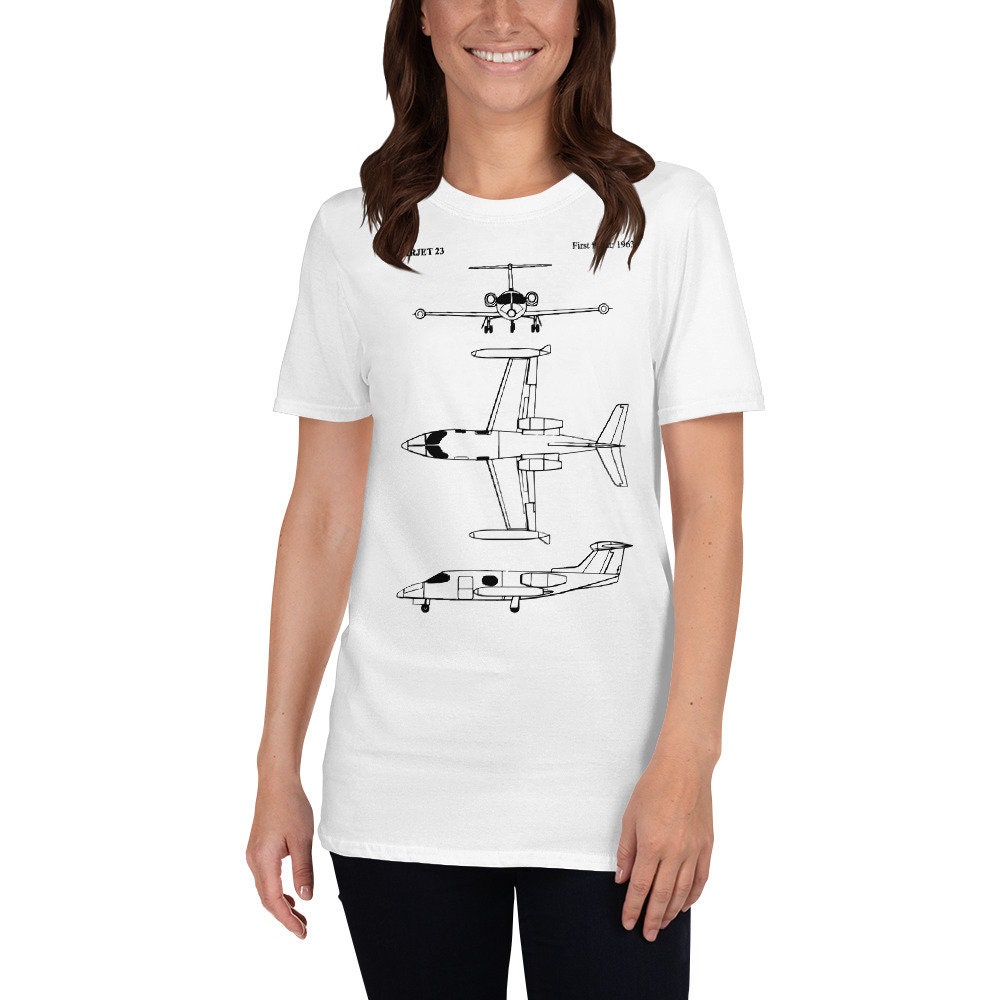 LEARJET 23 Unisex T-shirt / Pilot, Airplane, Aircraft Lovers Gift ...