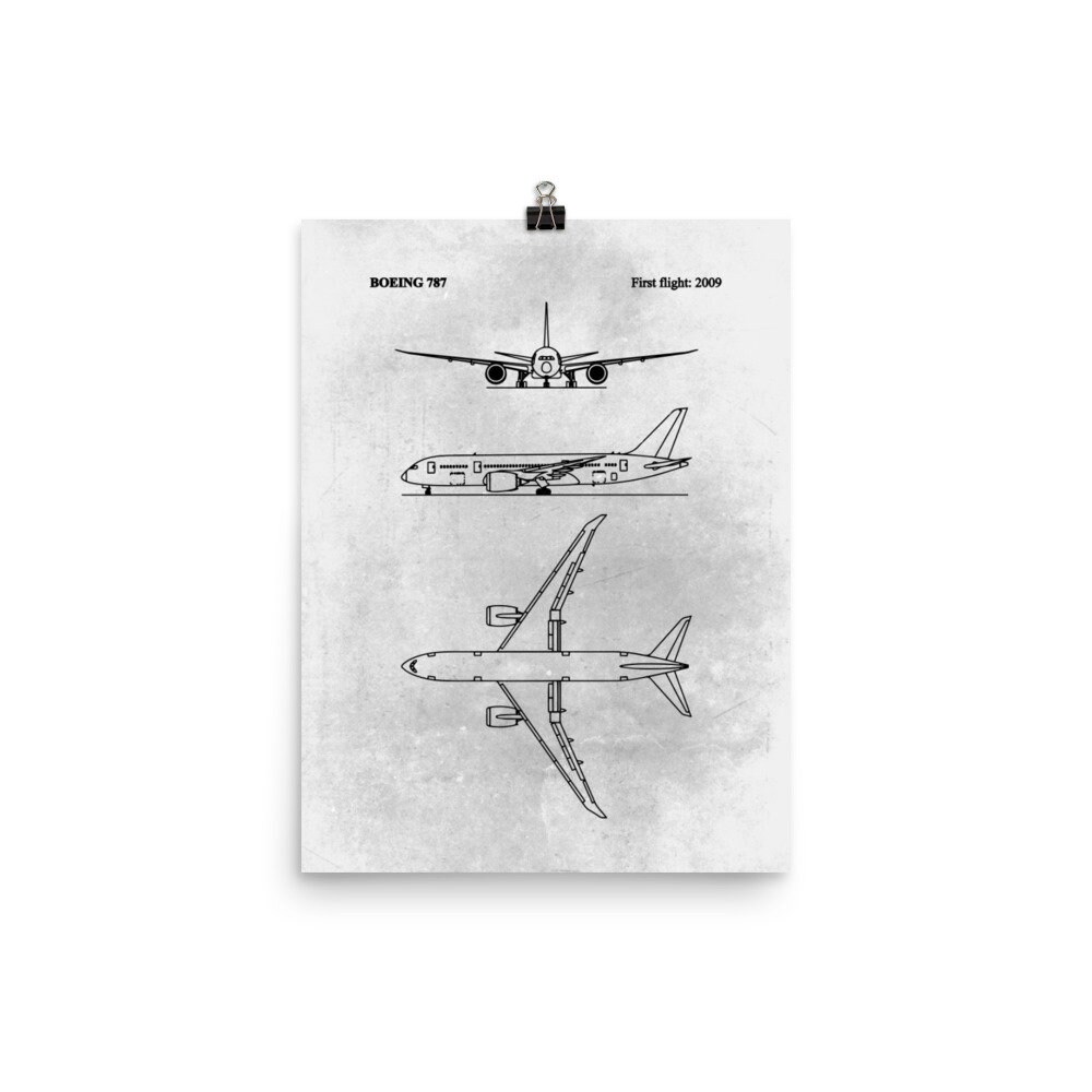 BOEING 787 Poster / Airplane Pilot Aircraft Lovers Gift / - Etsy