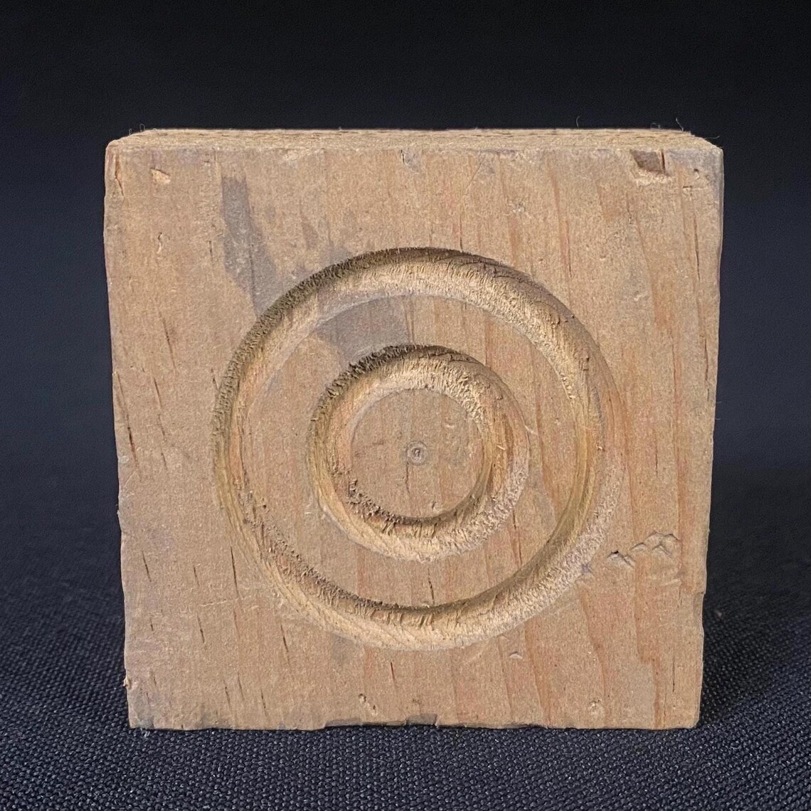 Antique Architectural Salvage Small Plinth Block With Bullseye Rosette ...