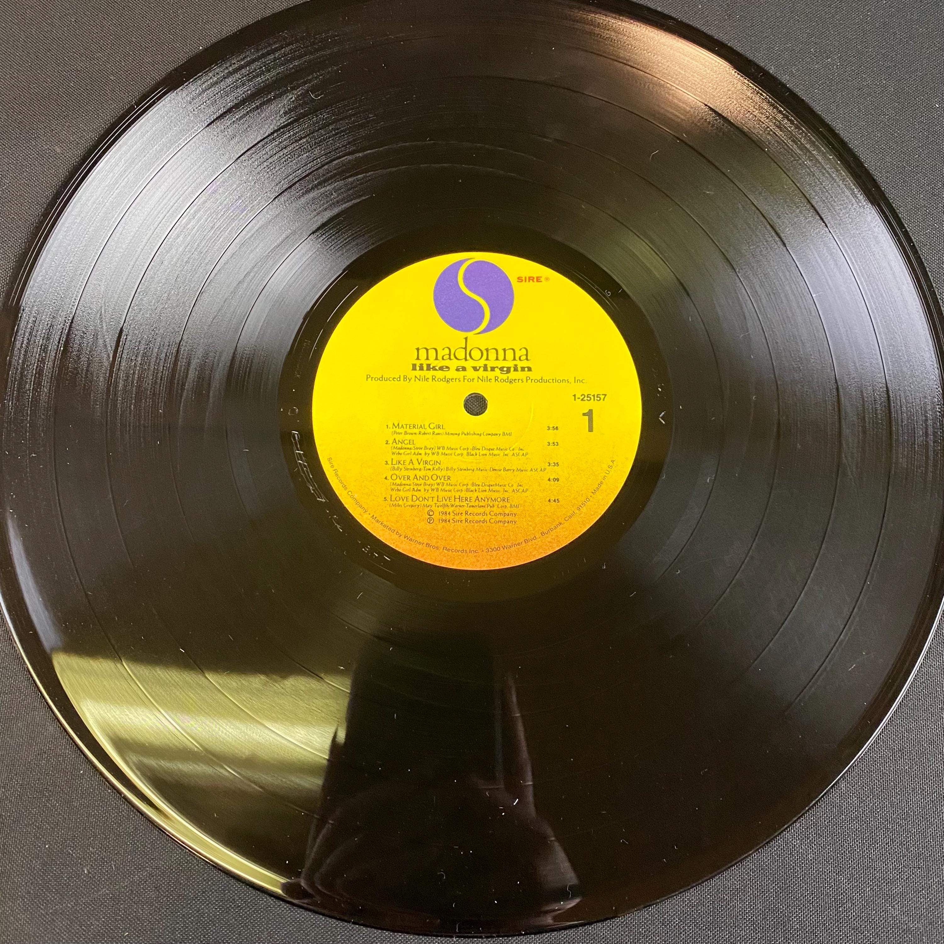 Vintage Madonna Like a Virgin Vinyl Record Featuring Songs Like “over ...