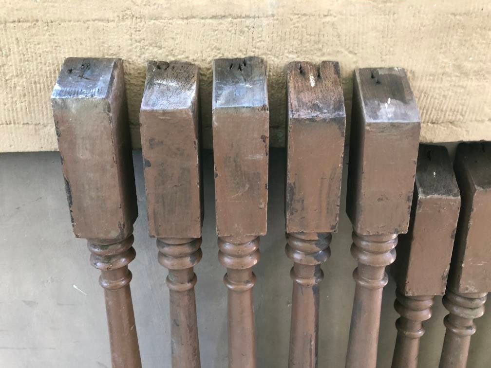 Set of 14 Antique Architectural Salvage Vintage Wooden Spindles From ...